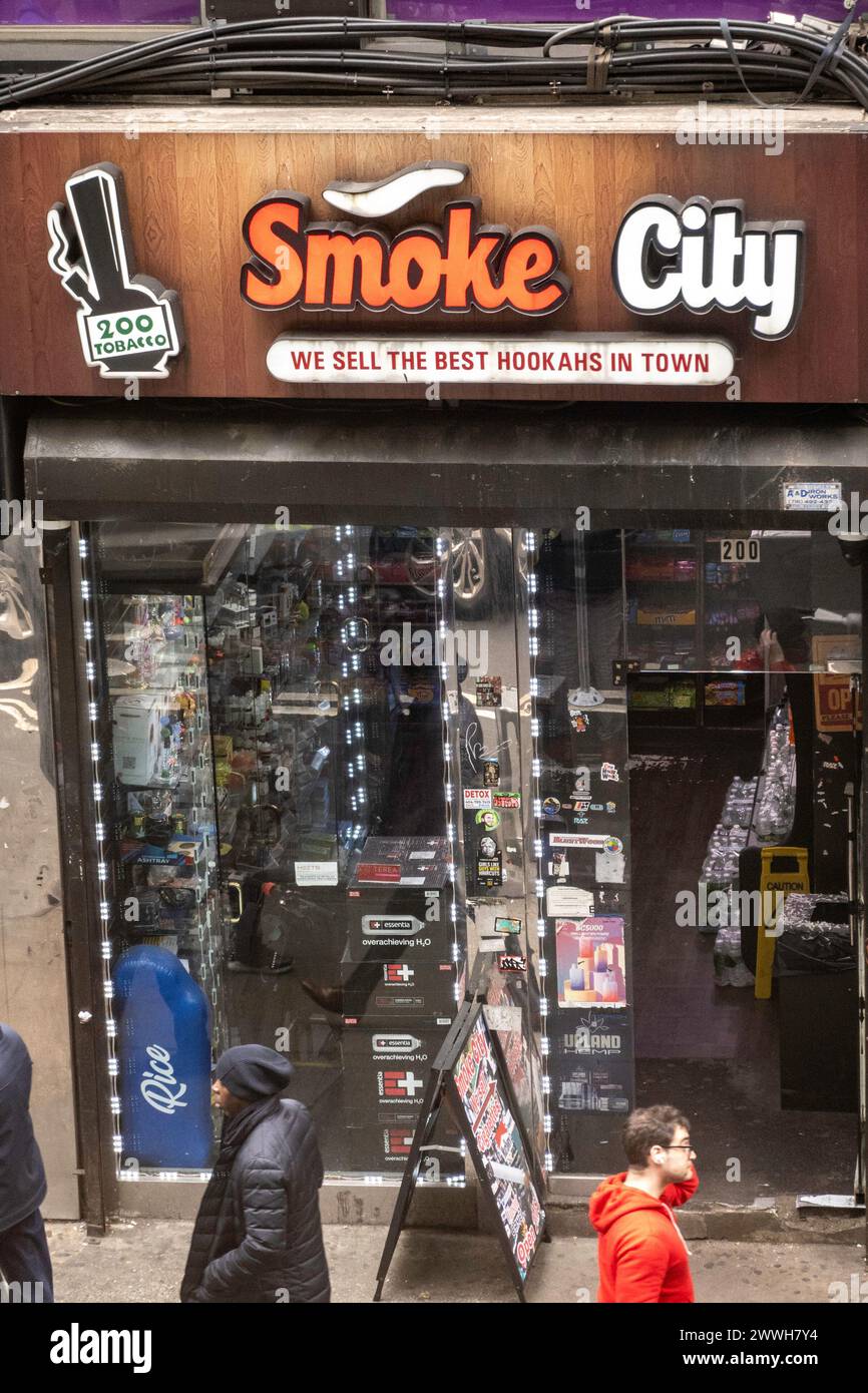 Smoke City is a Hookah Store in Times Square on West 40thStreet, 2024 ...