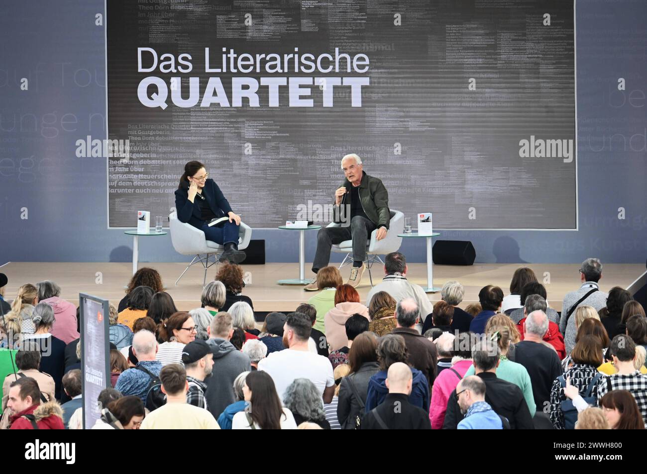 Leipziger Buchmesse 2024, Messe in Leipzig. Foto: Bodo Kirchhoff beim ...