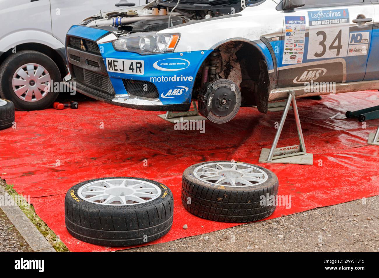 Mitsubishi Lancer Evo 10. North West Stages Rally 2024 Stock Photo - Alamy