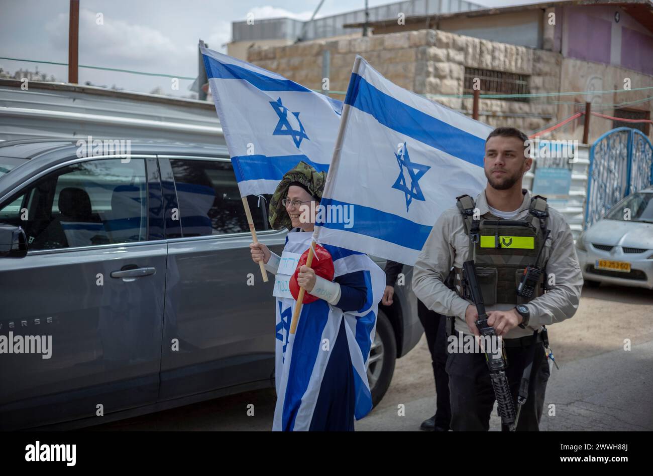 Hebron, Palestinian Territories. 24th Mar, 2024. Israeli Minister of ...