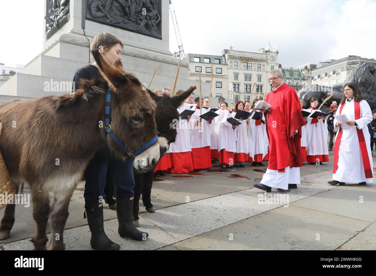 London, UK, 24th March 2024. St Martin-in-the-Fields Palm Sunday ...