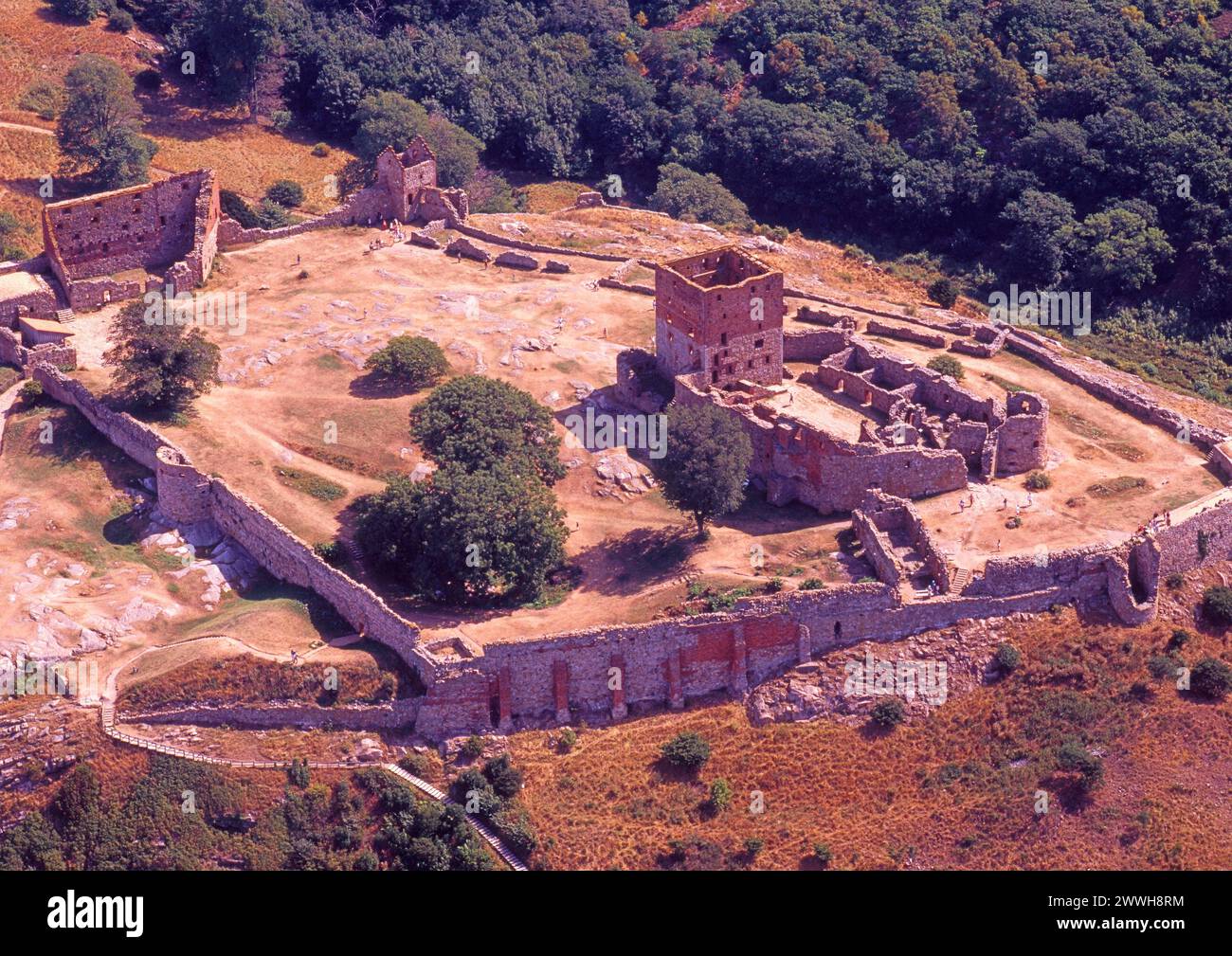 Aerial view of Hammershus, which was Scandinavia's largest medieval ...
