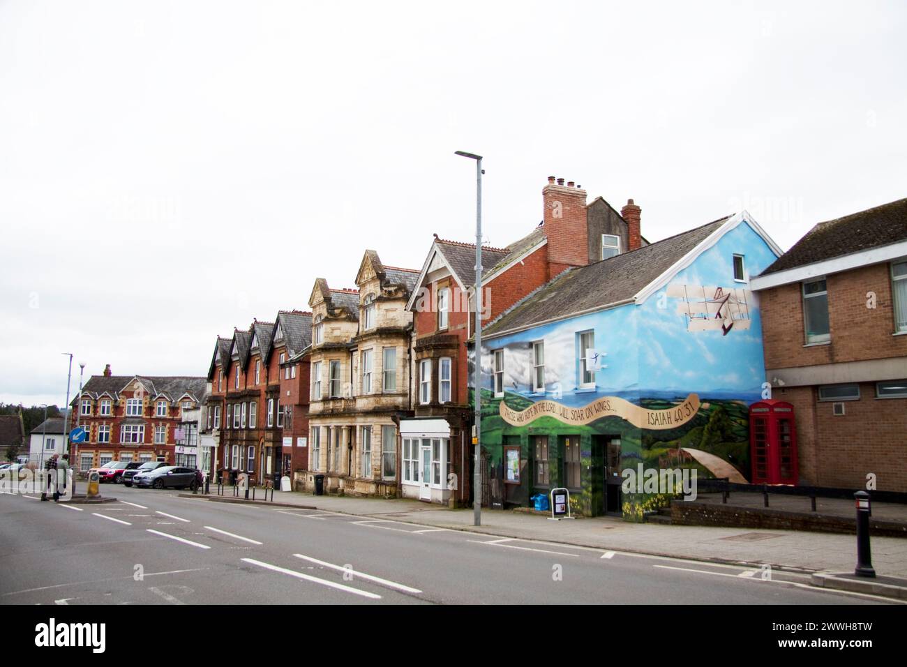 Painted Building in Chard Somerset England uk Stock Photo - Alamy