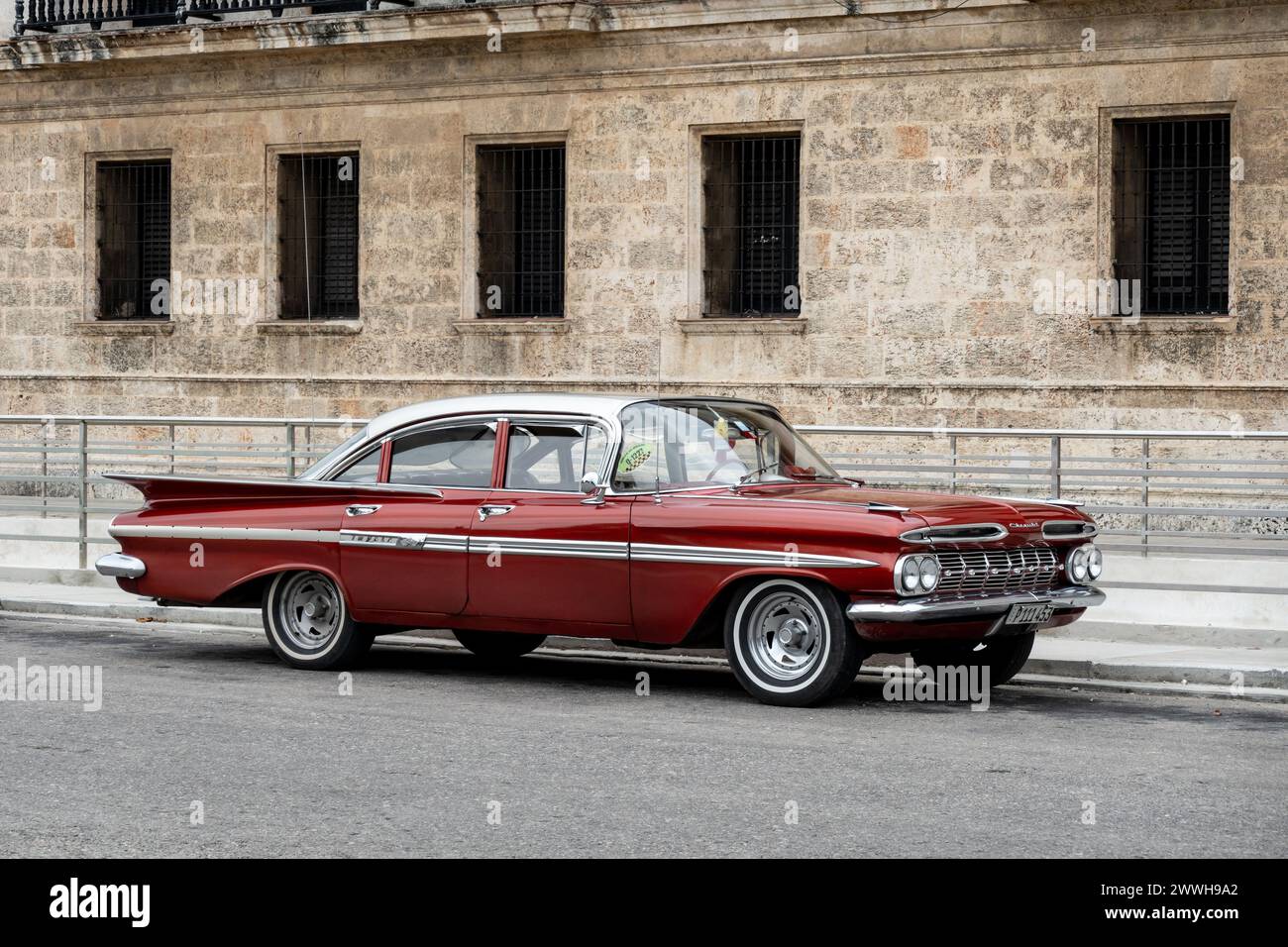 HAVANA, CUBA - AUGUST 28, 2023: Chevrolet Impala 1959 vintage American ...