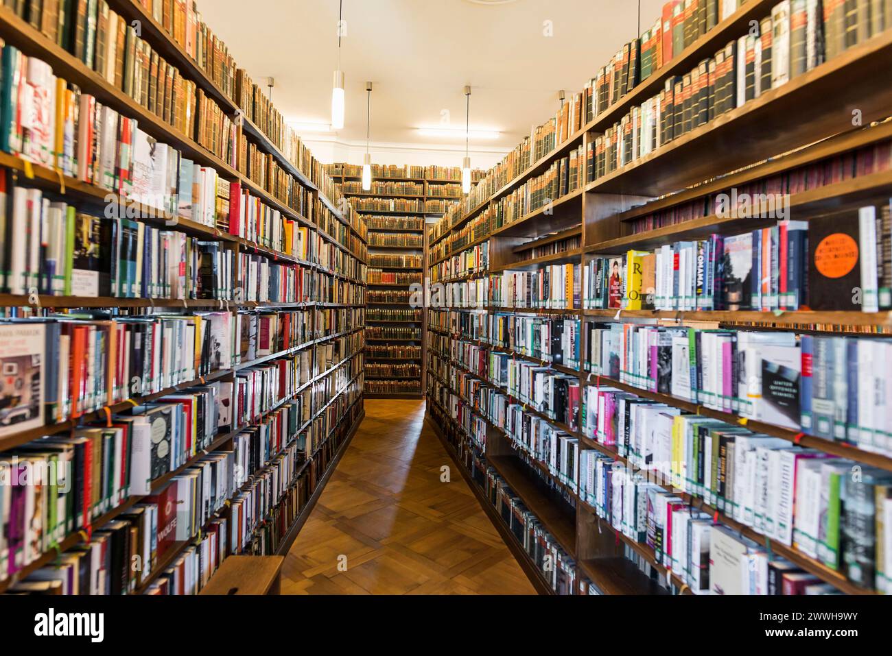 Old library book shelves hi-res stock photography and images - Alamy