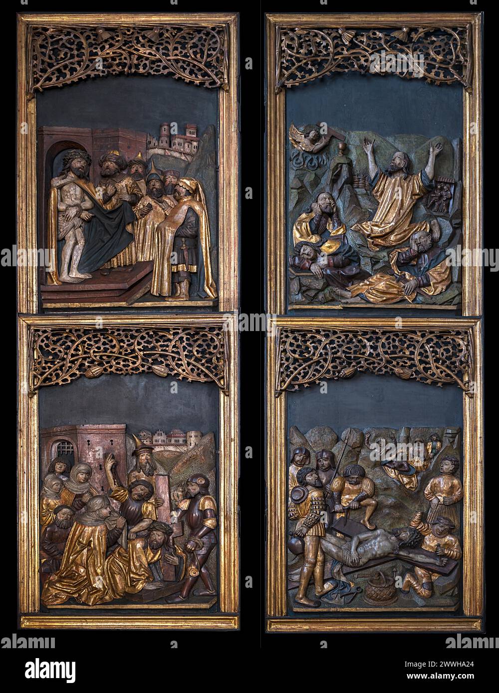 Side wing of the cross altar, around 1517, bas-relief of the thorn ...