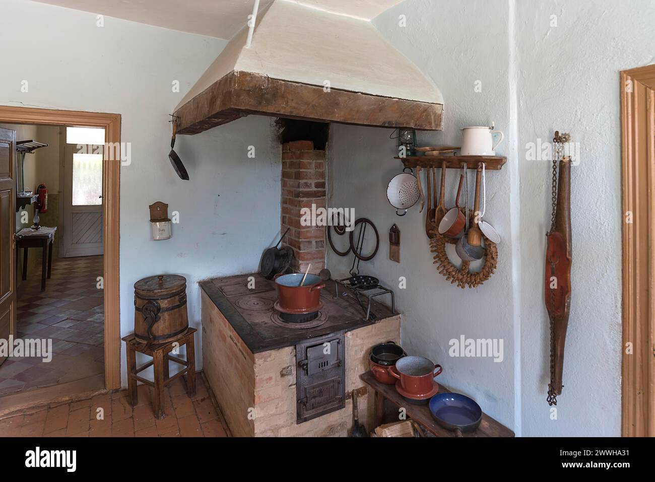 Cooking area in the kitchen from the 19th century, Schwerin-Muess Open ...