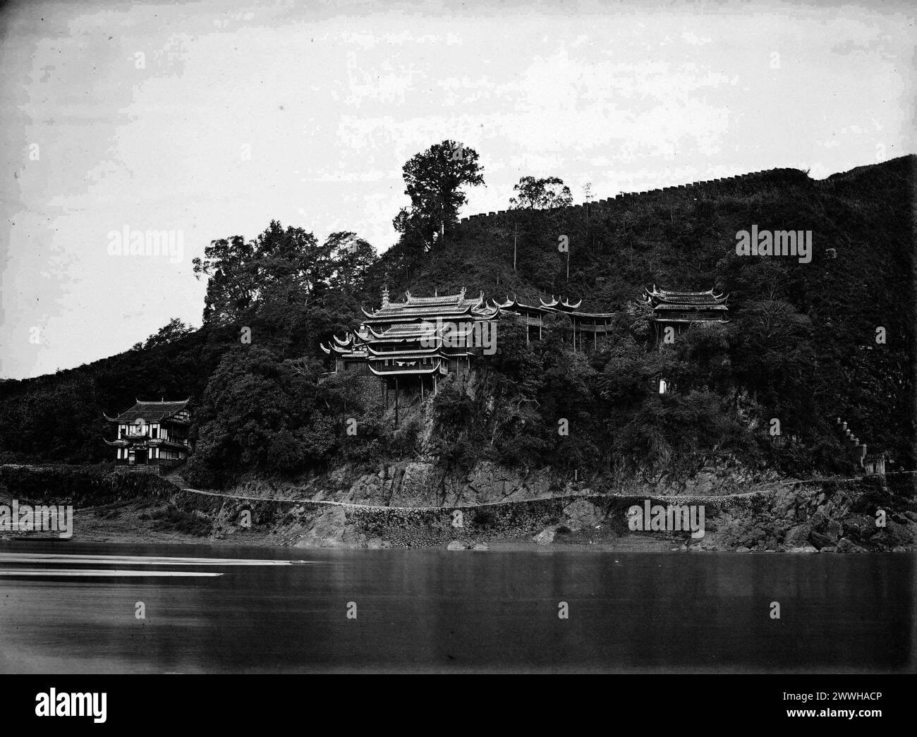 Min-ch'oi Temple and Octagonal tower; with wall of Yen-ping Stock Photo ...