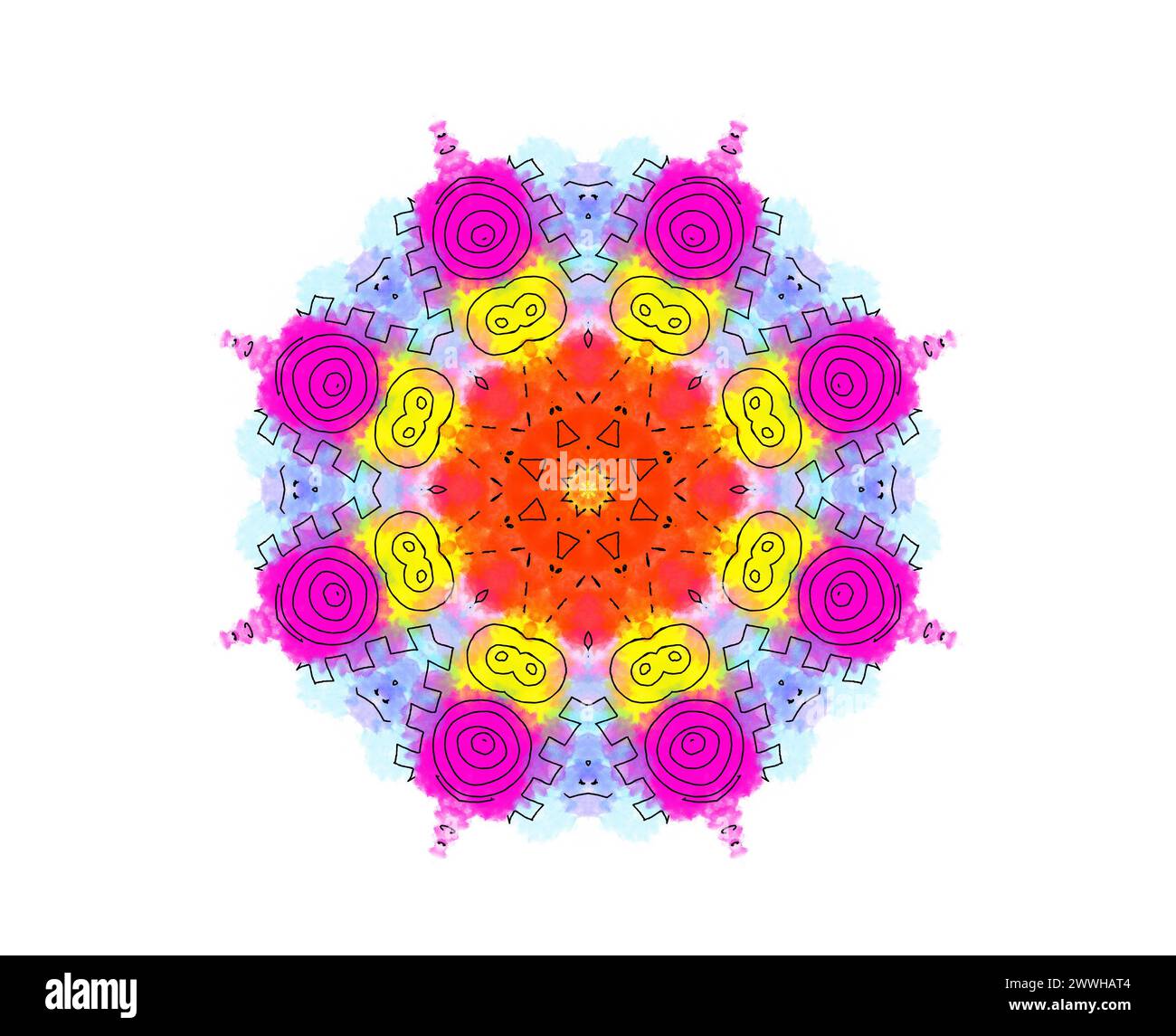 Mandala creative drawing Cut Out Stock Images & Pictures - Alamy