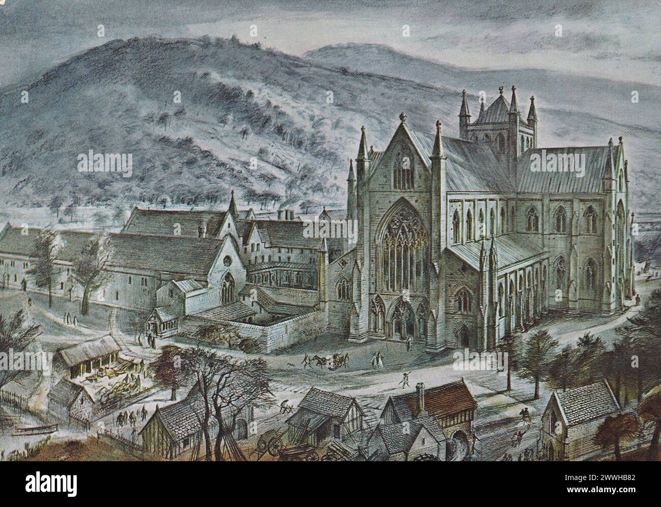 Tintern Abbey, Monmouthshire by Alan Sorrell Stock Photo - Alamy