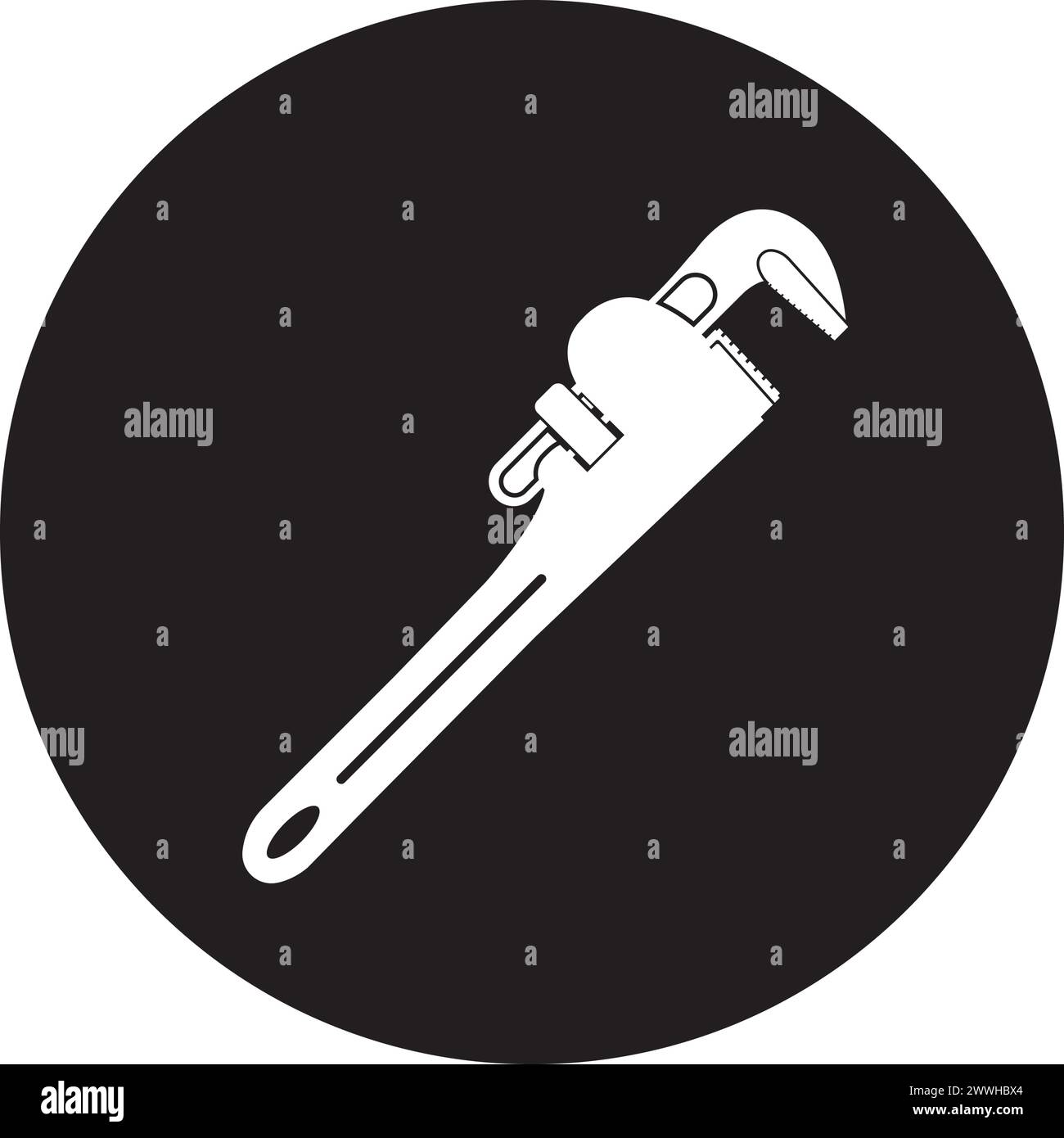 Pipe wrench icon vector illustration symbol design Stock Vector Image ...
