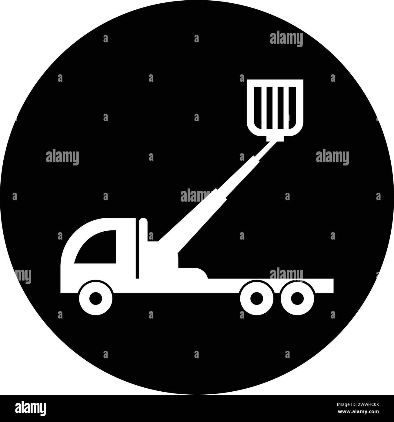 Empty cherry picker Stock Vector Images - Alamy