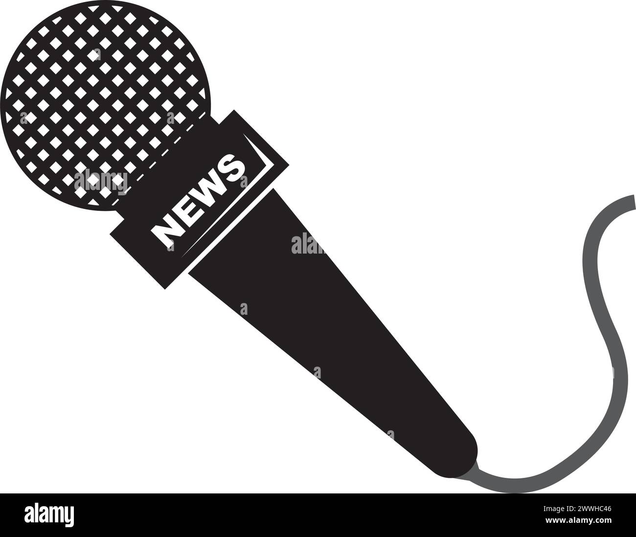 Microphone flat line logo Cut Out Stock Images & Pictures - Alamy