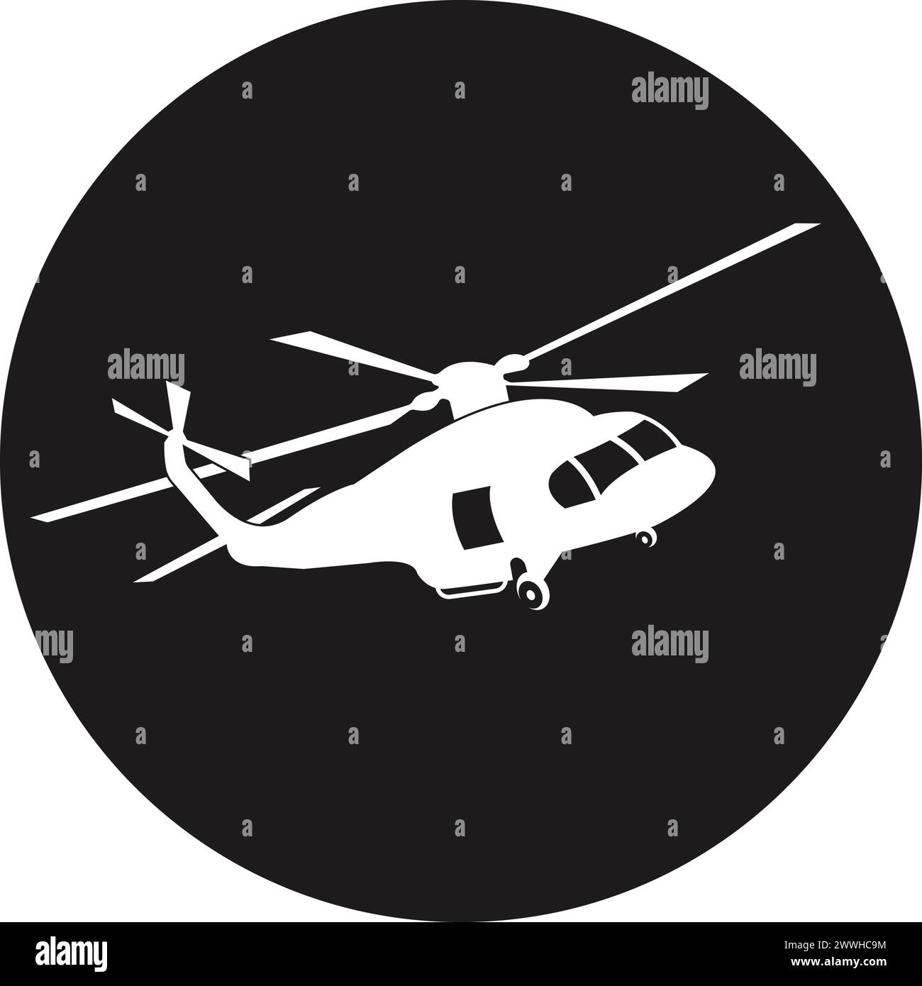 Helicopter vector icon illustration template design Stock Vector Image ...