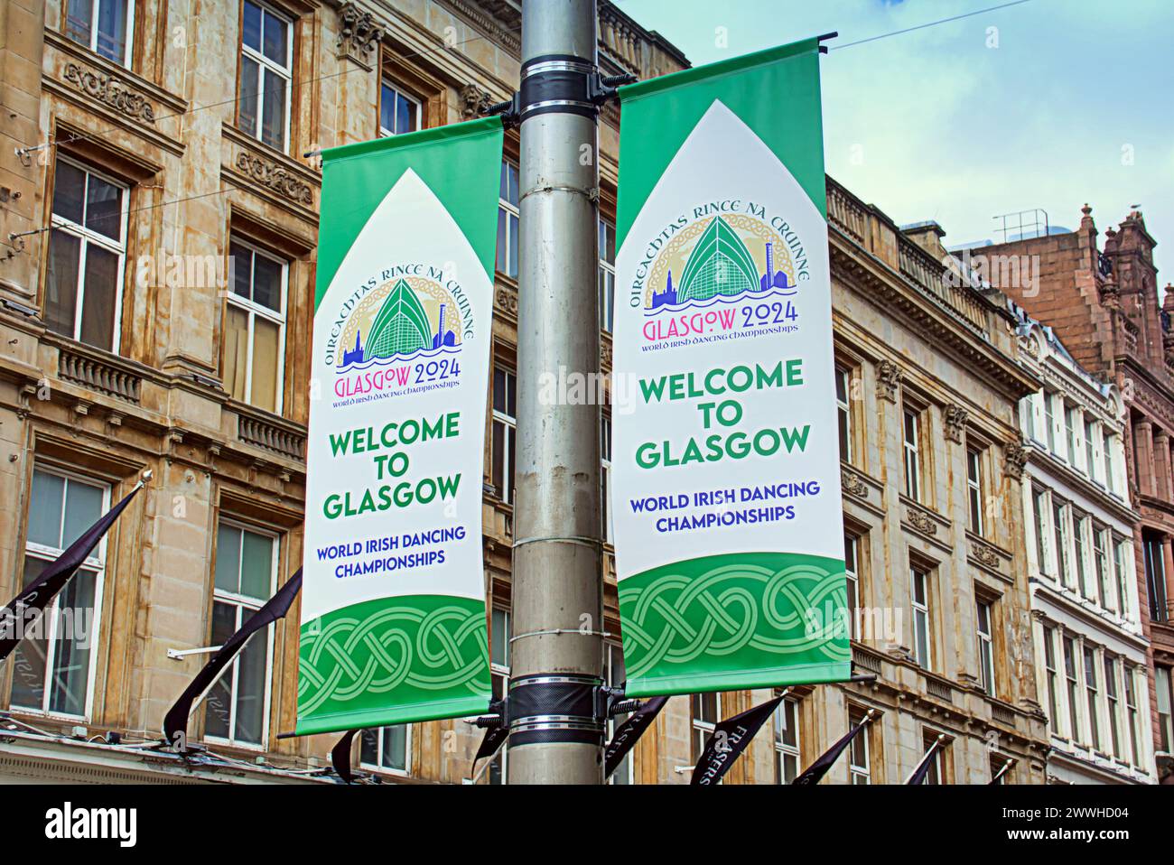 Glasgow, Scotland, UK. 24th March, 2024: UK Weather: Advert on buchanan ...