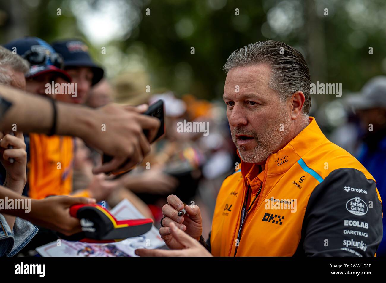 Melbourne, Australia, 24th Mar 2024, Zak Brown, The CEO of the McLaren ...
