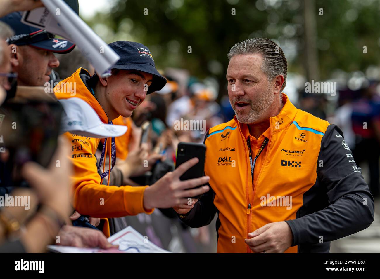Melbourne, Australia, 24th Mar 2024, Zak Brown, The CEO of the McLaren ...