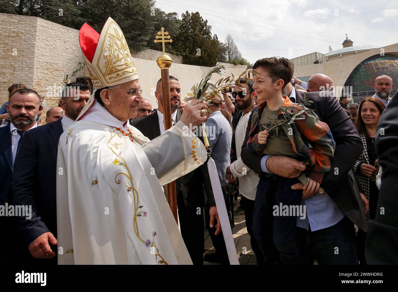 Lebanese Christian Patriarch Mar Bechara Boutros al-Rahi blesses ...