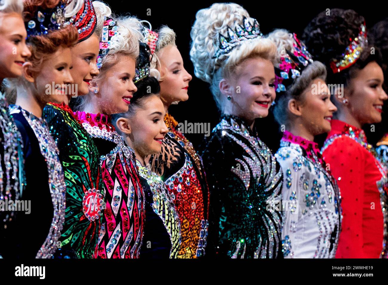 Competitors during the first day of the World Irish Dance Championships ...