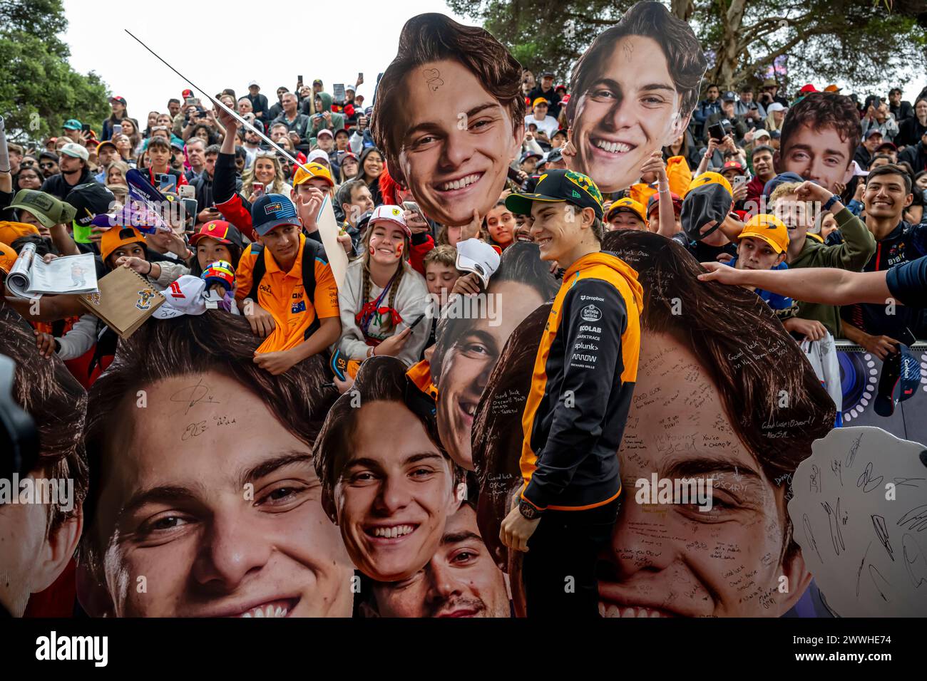 Melbourne, Australia, March 24, Oscar Piastri, from Australia competes ...