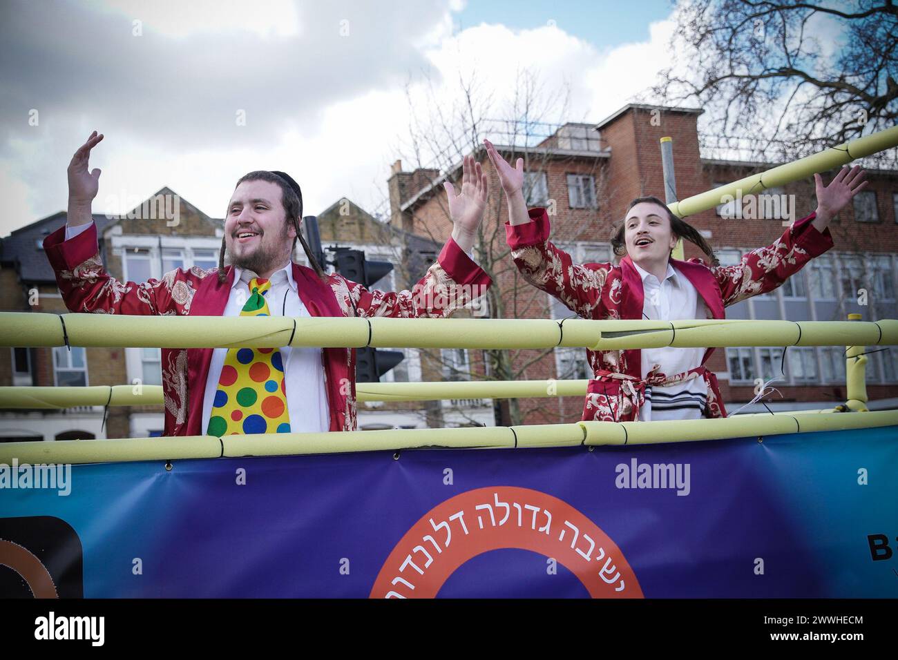 London, UK. 24th March, 2024. British Haredi Jews in north London ...