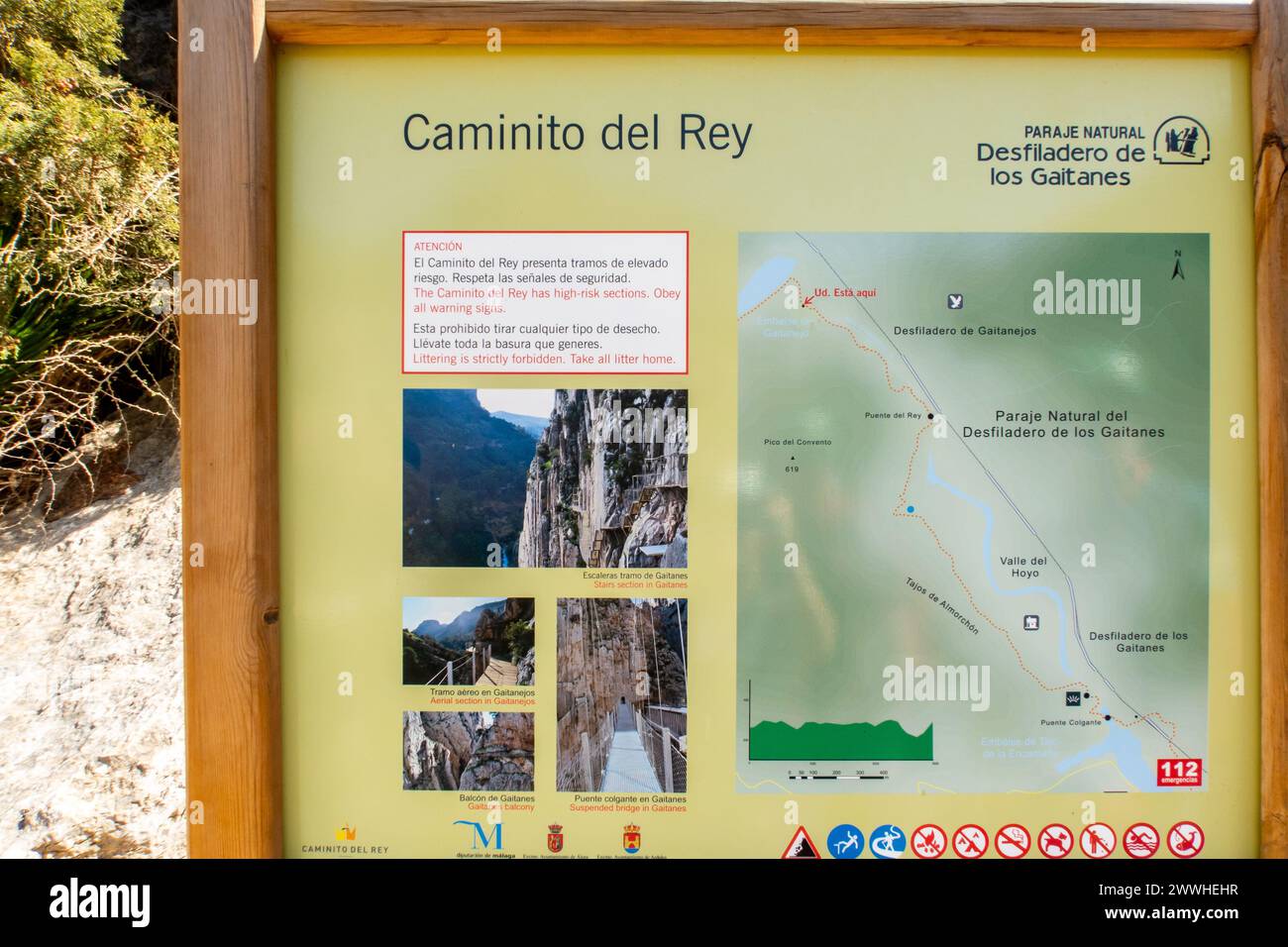 El Chorro, Spain, 01.09.19. El Caminito del Rey tourist information ...
