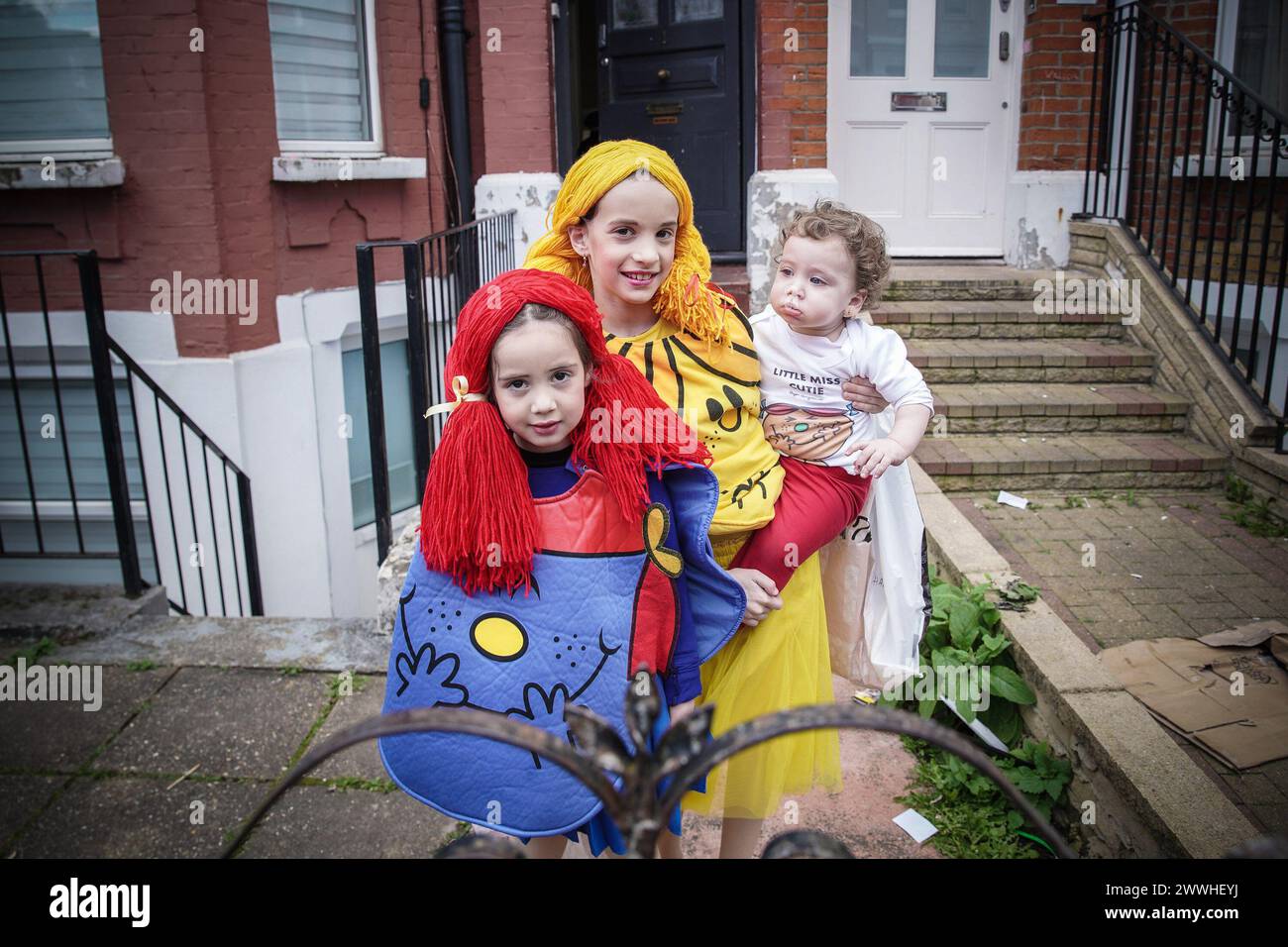 London, UK. 24th March, 2024. British Haredi Jews in north London ...