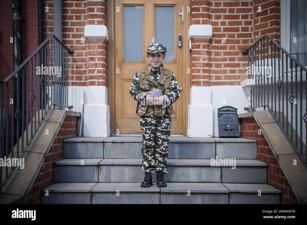 London, UK. 24th March, 2024. British Haredi Jews in north London ...