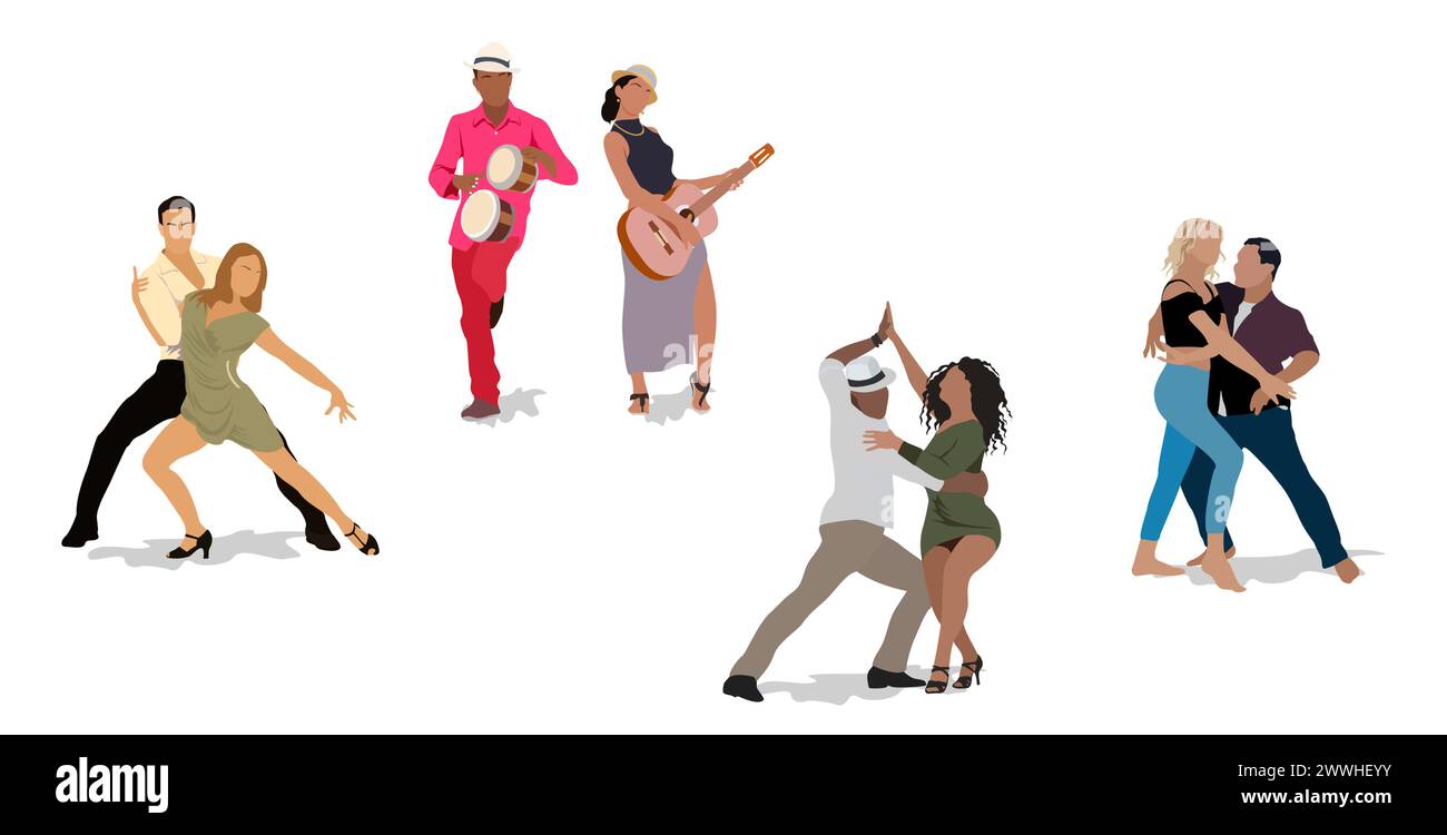 Latin dance party banner Cut Out Stock Images & Pictures - Alamy