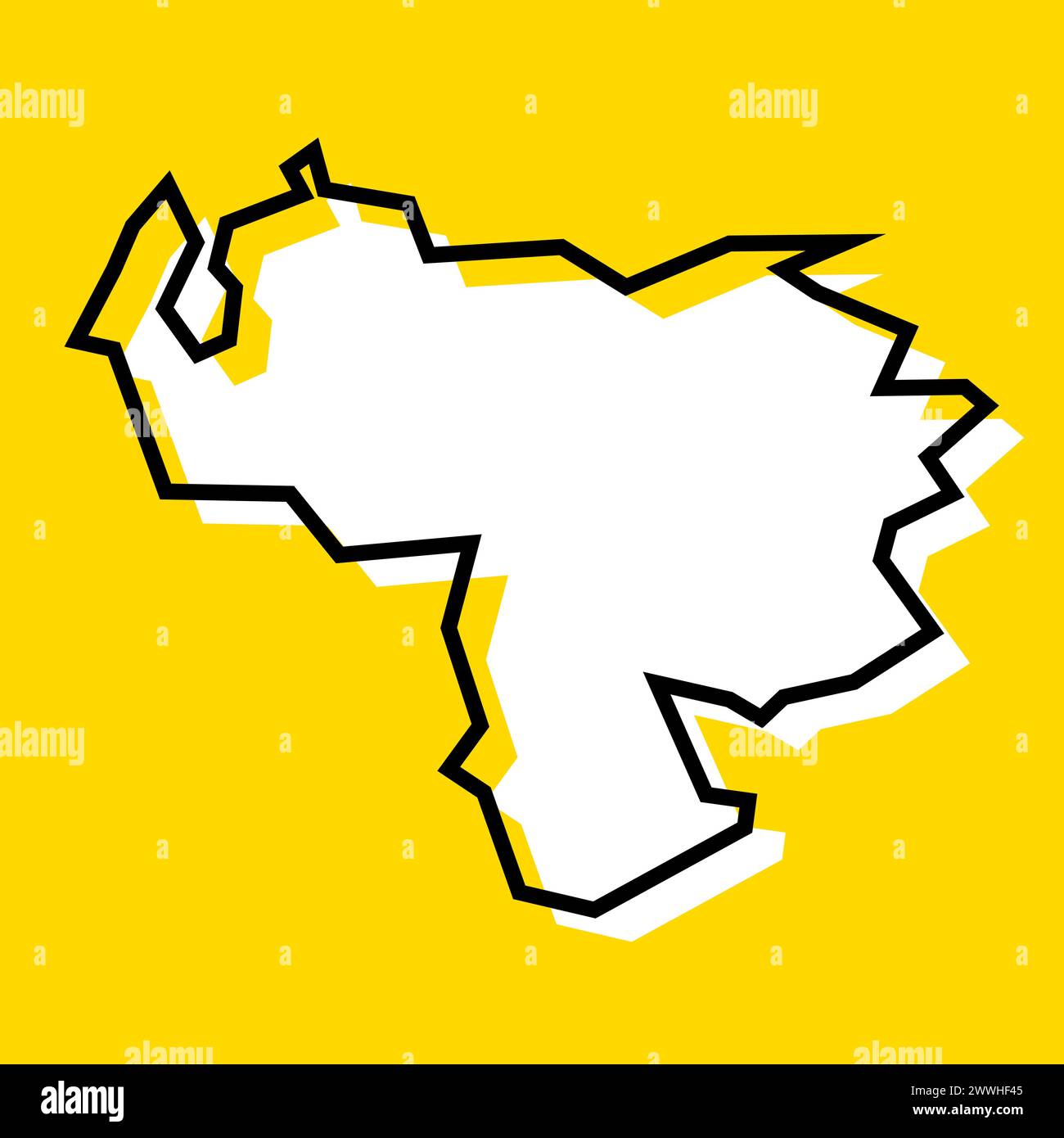 White map venezuela on black hi-res stock photography and images - Alamy