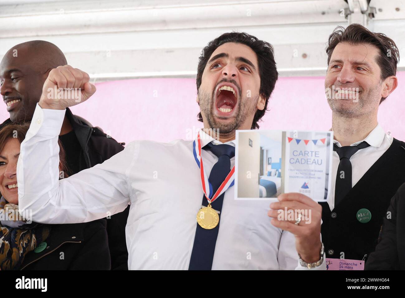 Paris, France. 24th Mar, 2024. 'La course des cafes' 'The Bistro race ...