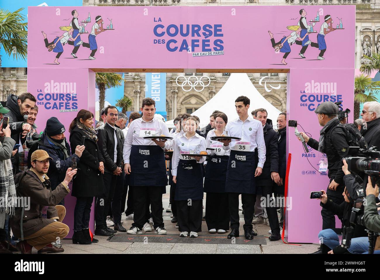 Paris, France. 24th Mar, 2024. 'La course des cafes' 'The Bistro race ...