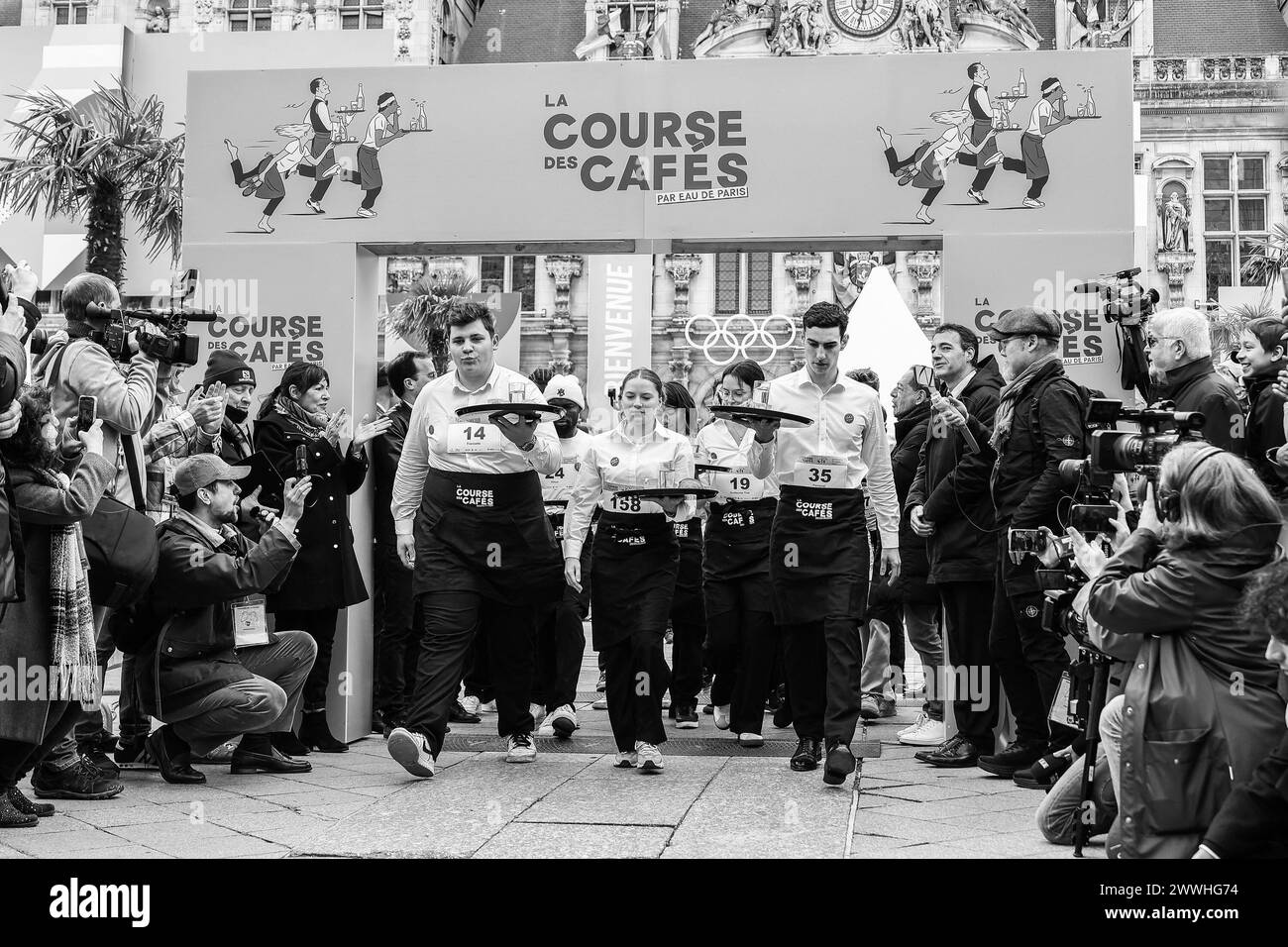 Paris, France. 24th Mar, 2024. 'La course des cafes' 'The Bistro race ...
