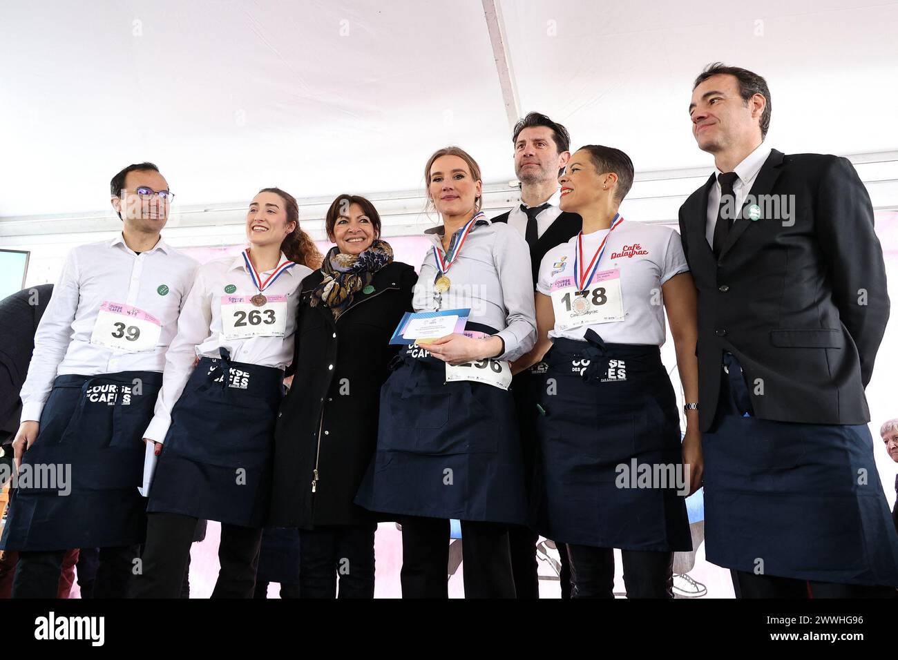 Paris, France. 24th Mar, 2024. 'La course des cafes' 'The Bistro race ...