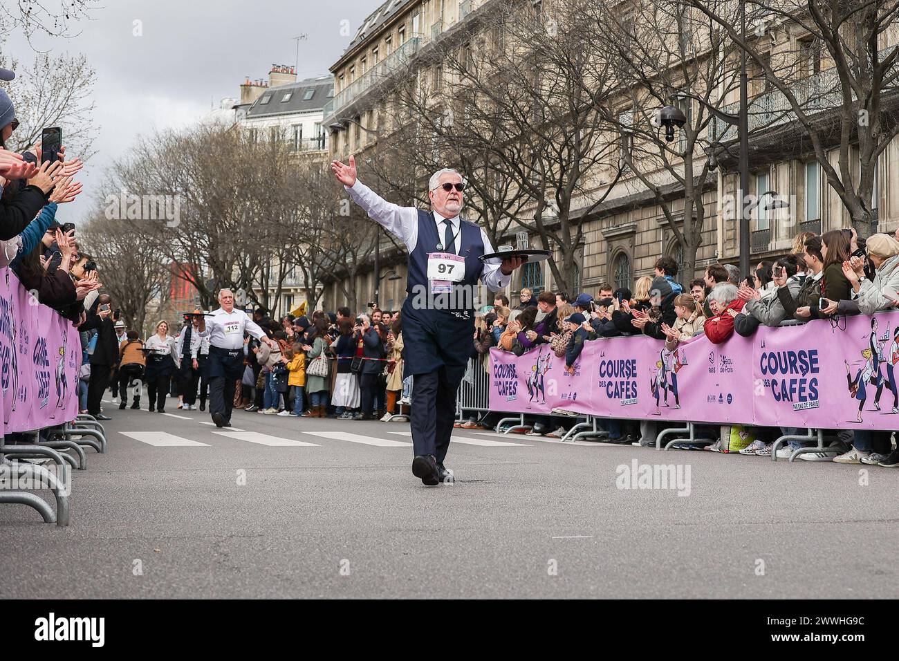 Paris, France. 24th Mar, 2024. 'La course des cafes' 'The Bistro race ...