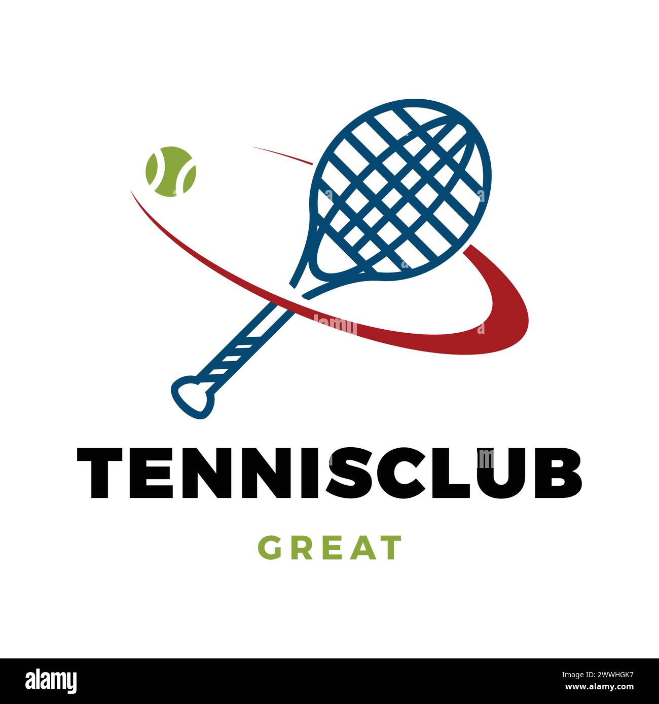 Retro tennis club Stock Vector Images - Alamy