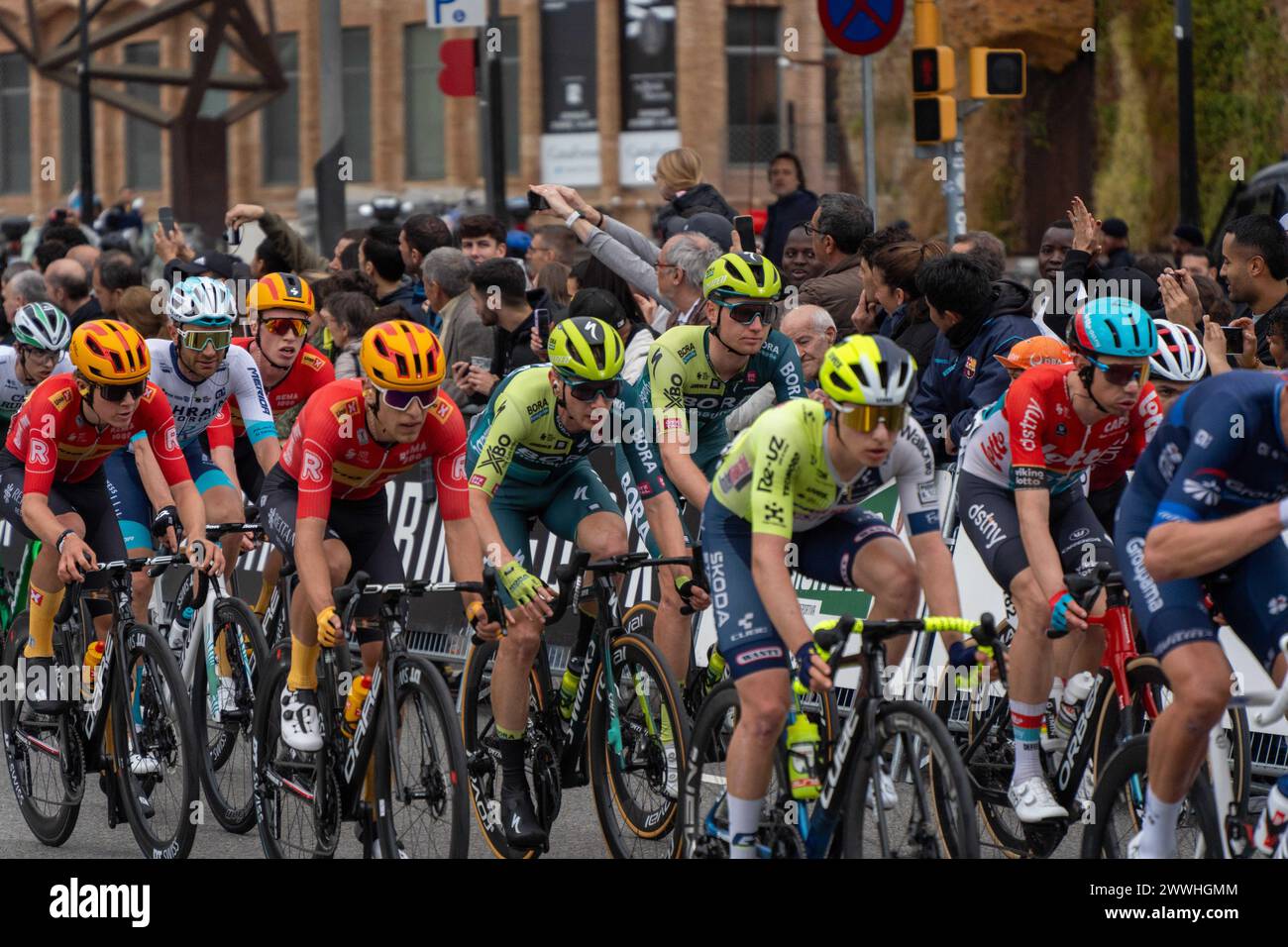 Barcelona, Spain. 24th Mar, 2024. Tadej Pogacar is proclaimed winner of ...