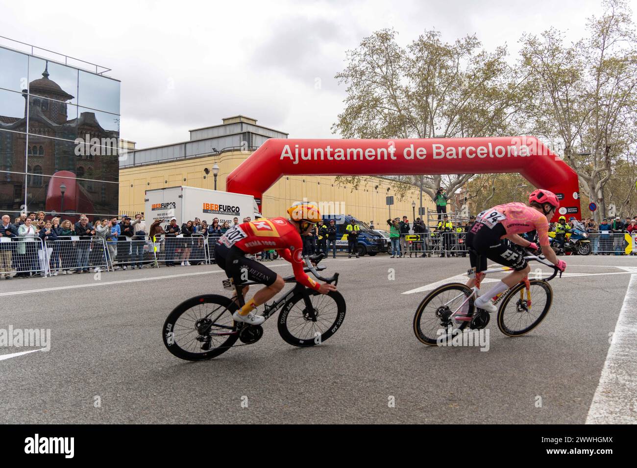 Barcelona, Spain. 24th Mar, 2024. Tadej Pogacar is proclaimed winner of ...