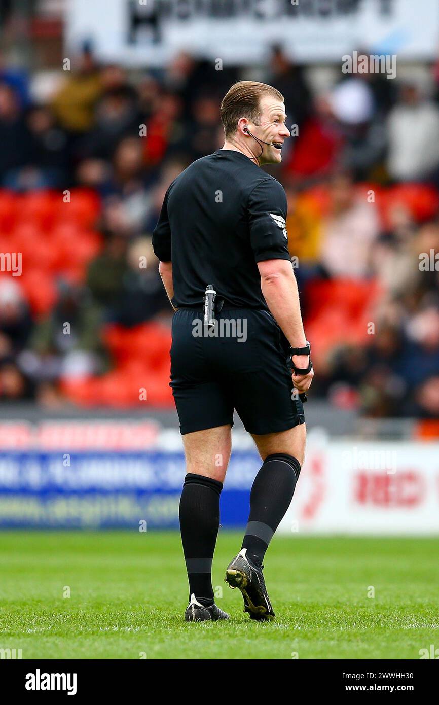 Eco - Power Stadium, Doncaster, England - 23rd March 2024 Referee ...