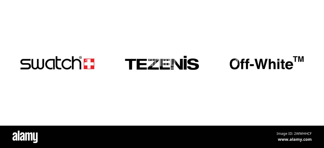 Tezenis, Off White, Swatch. Editorial vector logo collection Stock ...