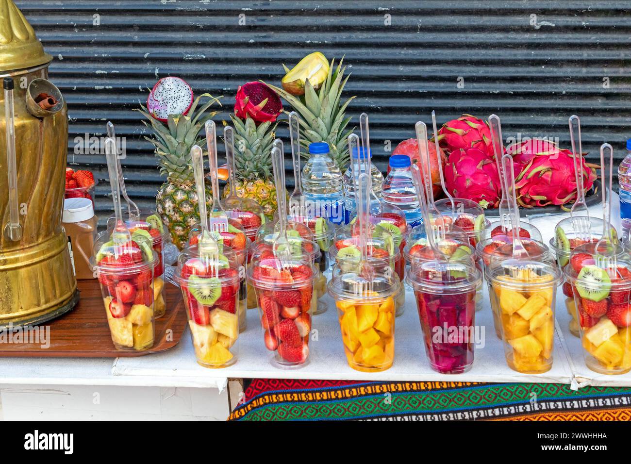 Plastic cup fruit salad fruits hi-res stock photography and images - Alamy