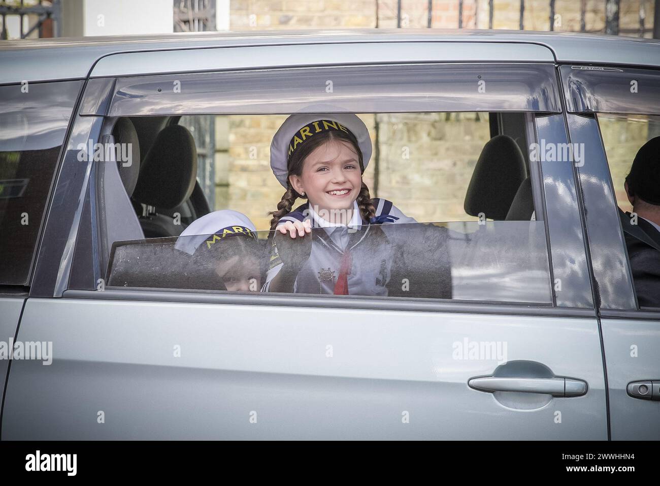 London, UK. 24th March, 2024. British Haredi Jews in north London ...