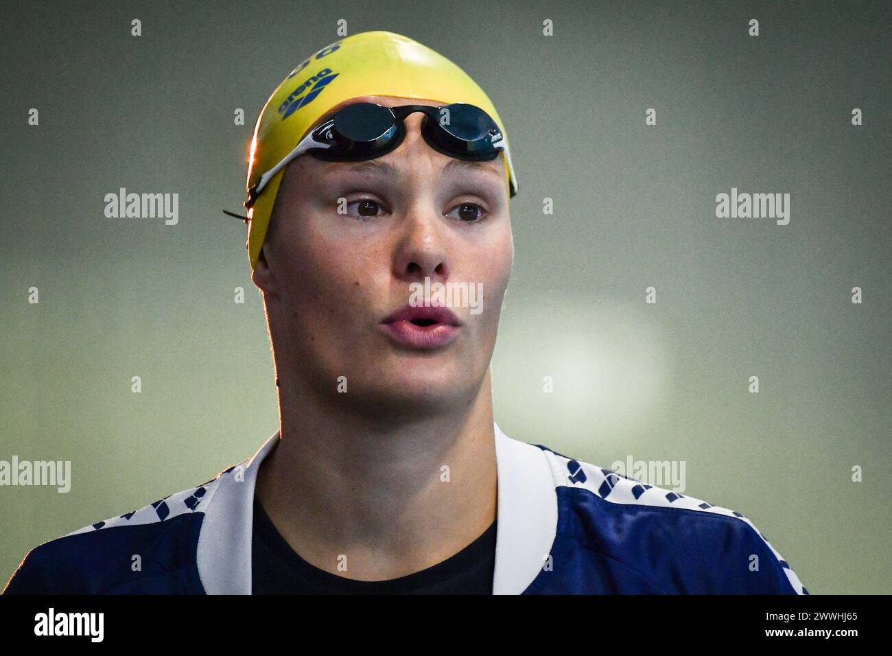 Paris, France. 23rd Mar, 2024. France's Pauline Mahieu looks on during ...