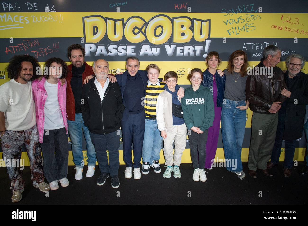 Paris, France. 24th Mar, 2024. Elie Semoun, Gerard Jugnot, Damien ...