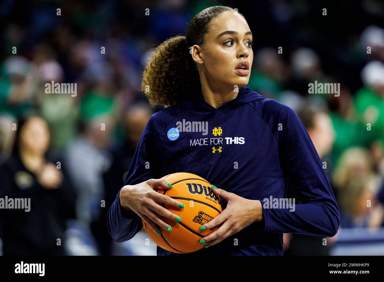 South Bend, Indiana, USA. 23rd Mar, 2024. Notre Dame forward Natalija Marshall (15) during ...