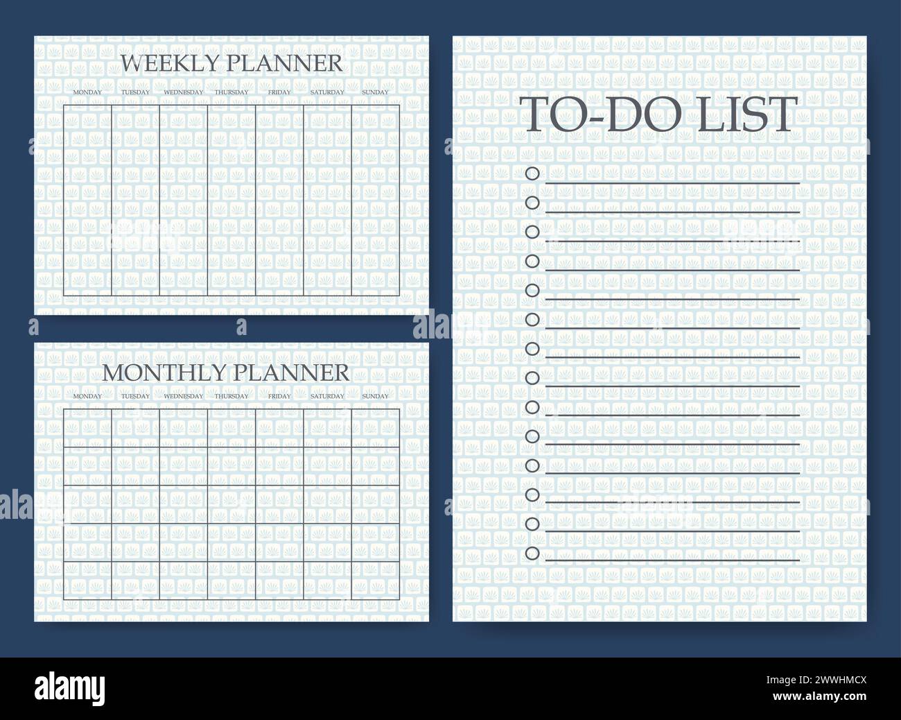 Business organizer paper sheets. Planners and to-do list worksheet ...