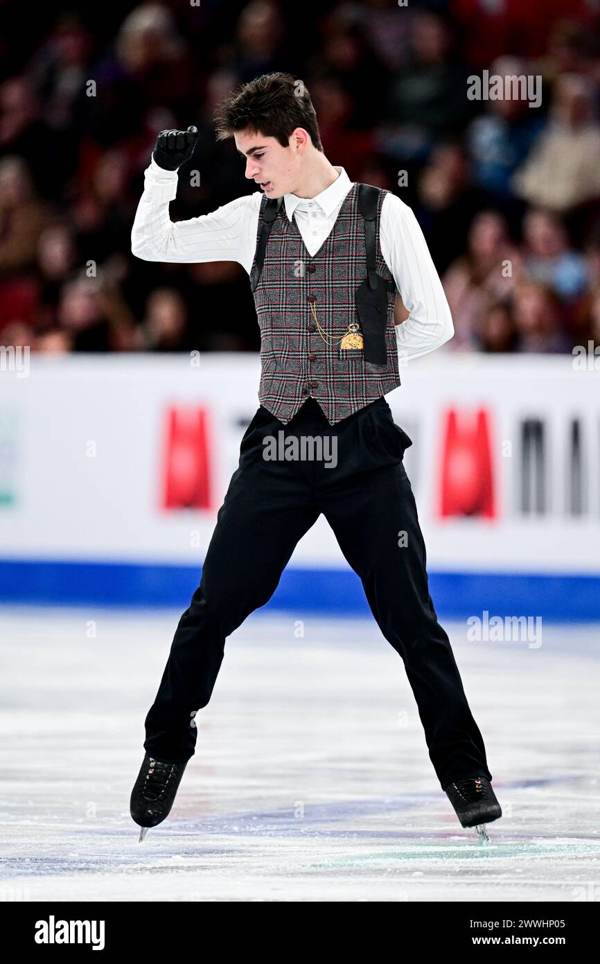 Semen DANILIANTS (ARM) during Men Free Skating, at the ISU World Figure ...