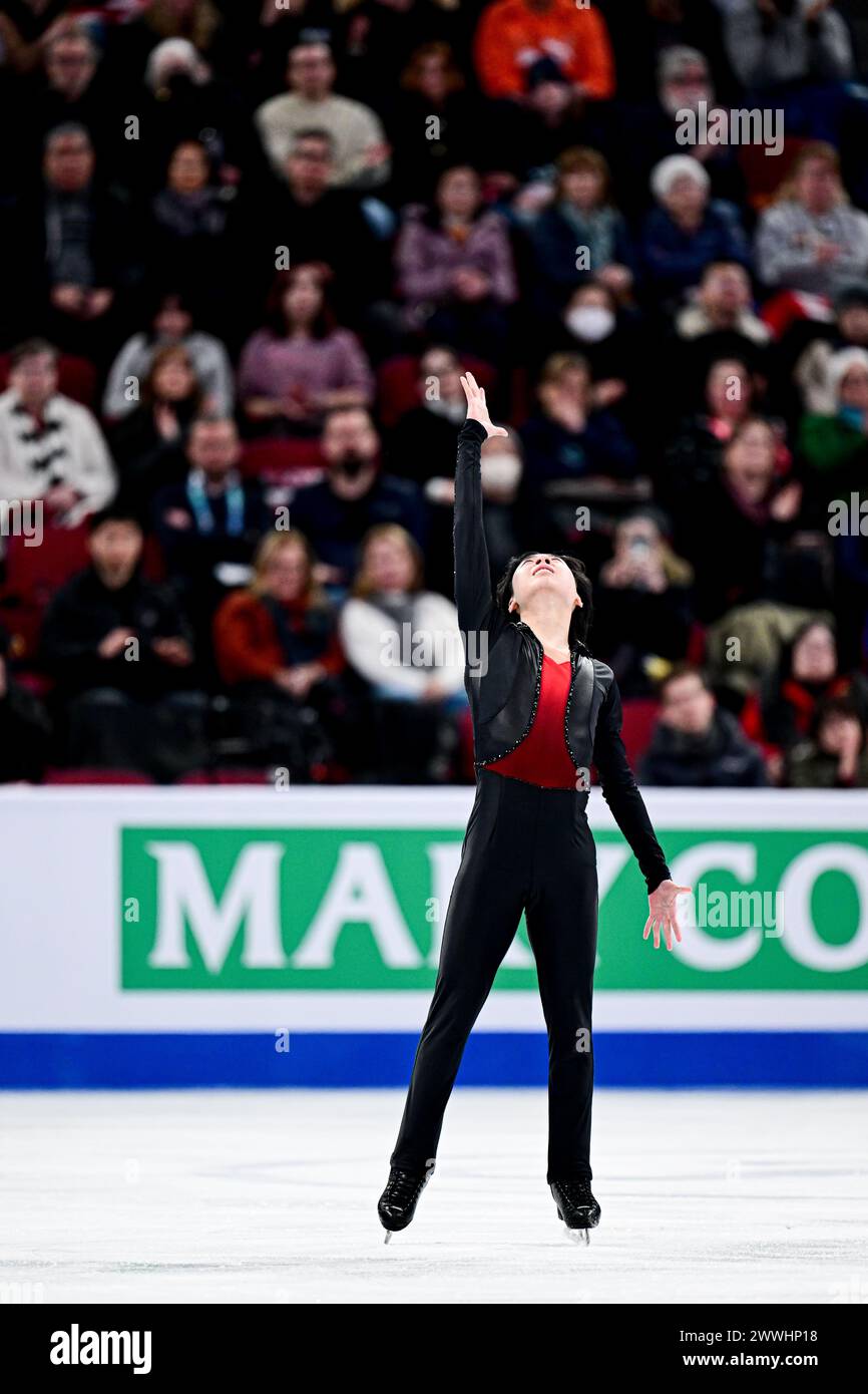 Wesley CHIU (CAN) during Men Free Skating, at the ISU World Figure ...