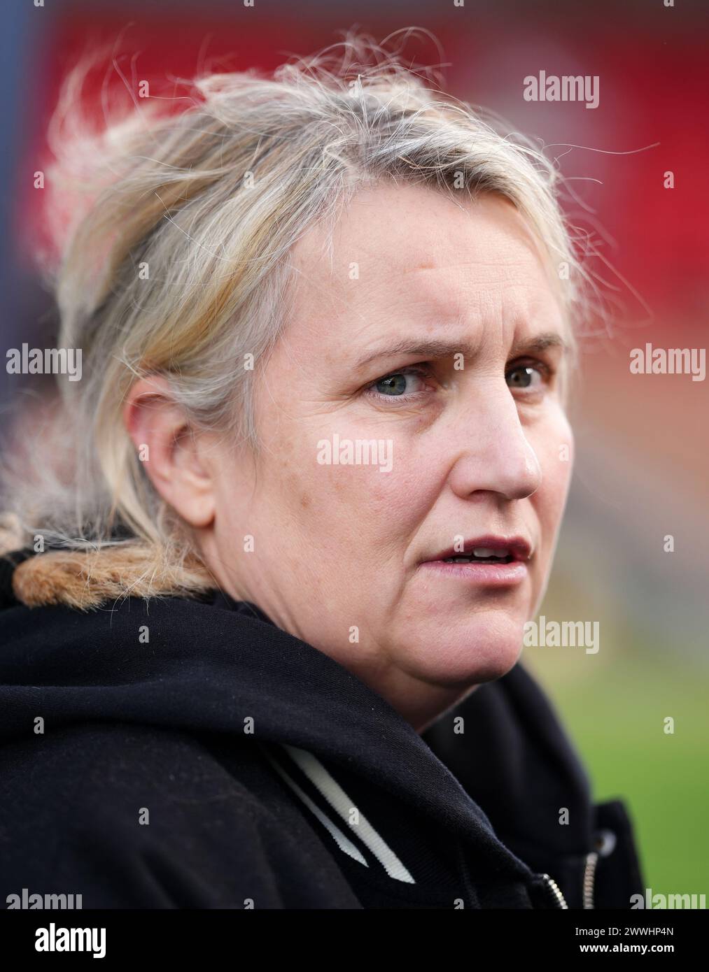 Chelsea manager emma hayes ahead of the barclays women's super league ...