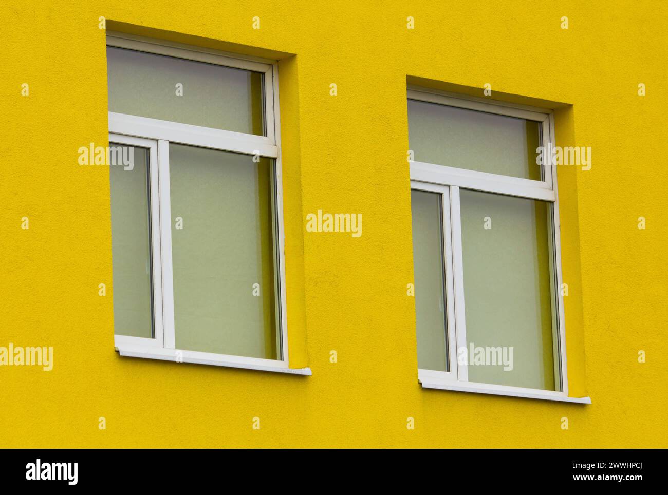 Colored building. Kindergarten. Drawing on the building. Russia ...